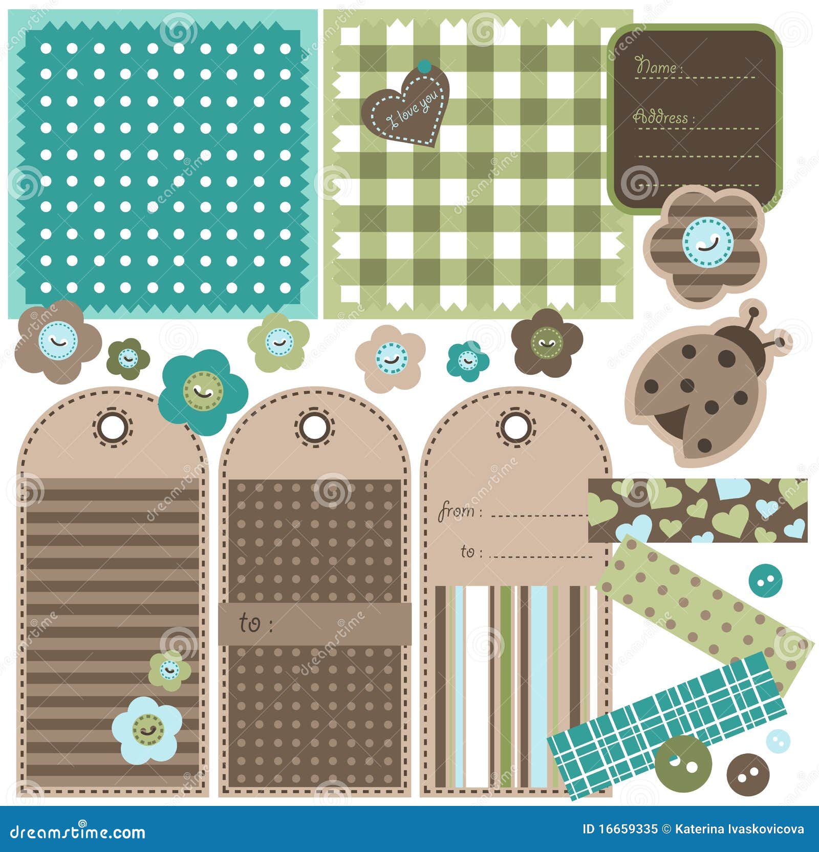 Scrapbook elements stock vector. Illustration of design - 16659335