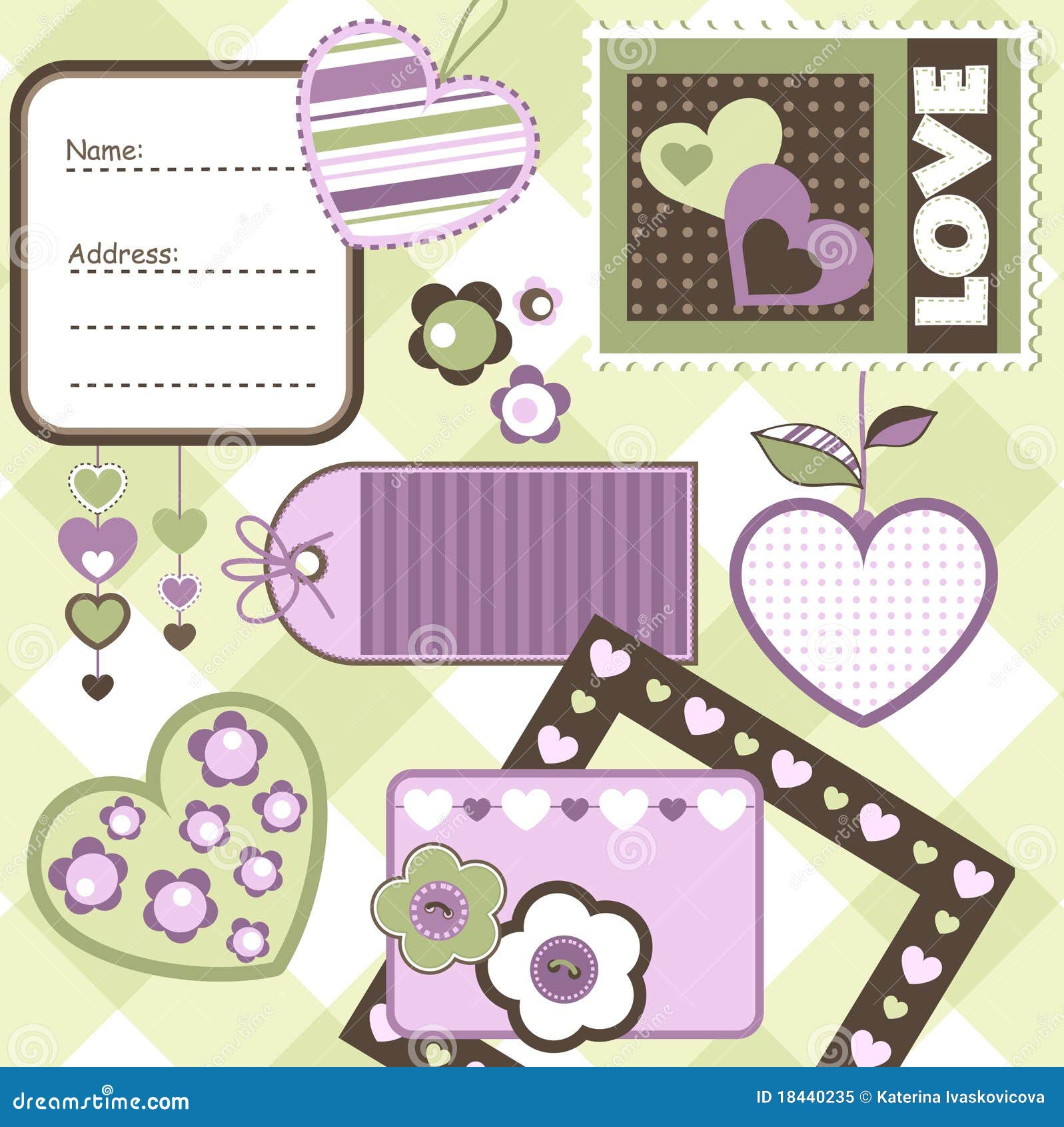 Scrapbook elements stock vector. Illustration of greeting - 18440235