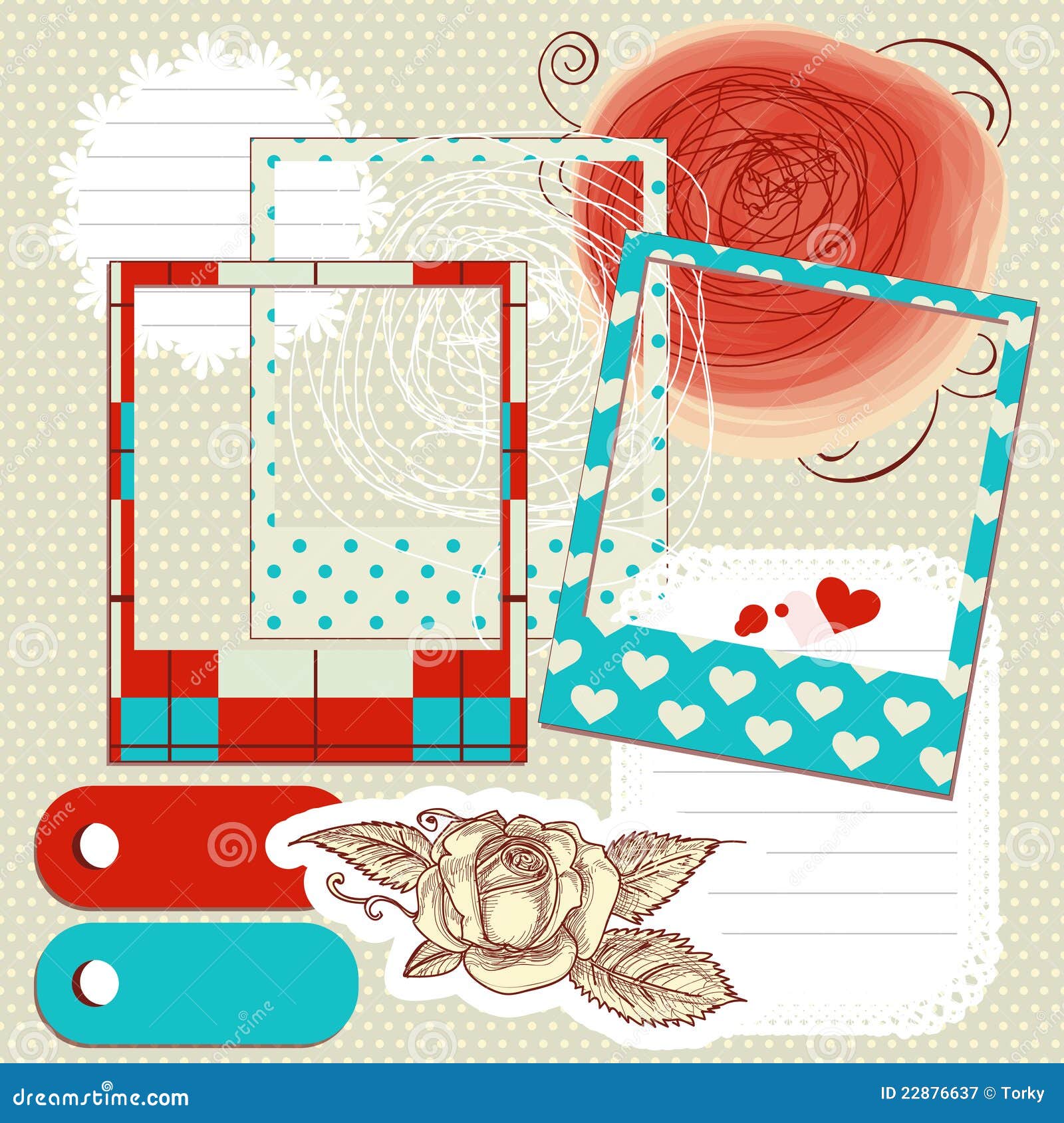 Scrapbook elements stock vector. Illustration of retro - 22876637