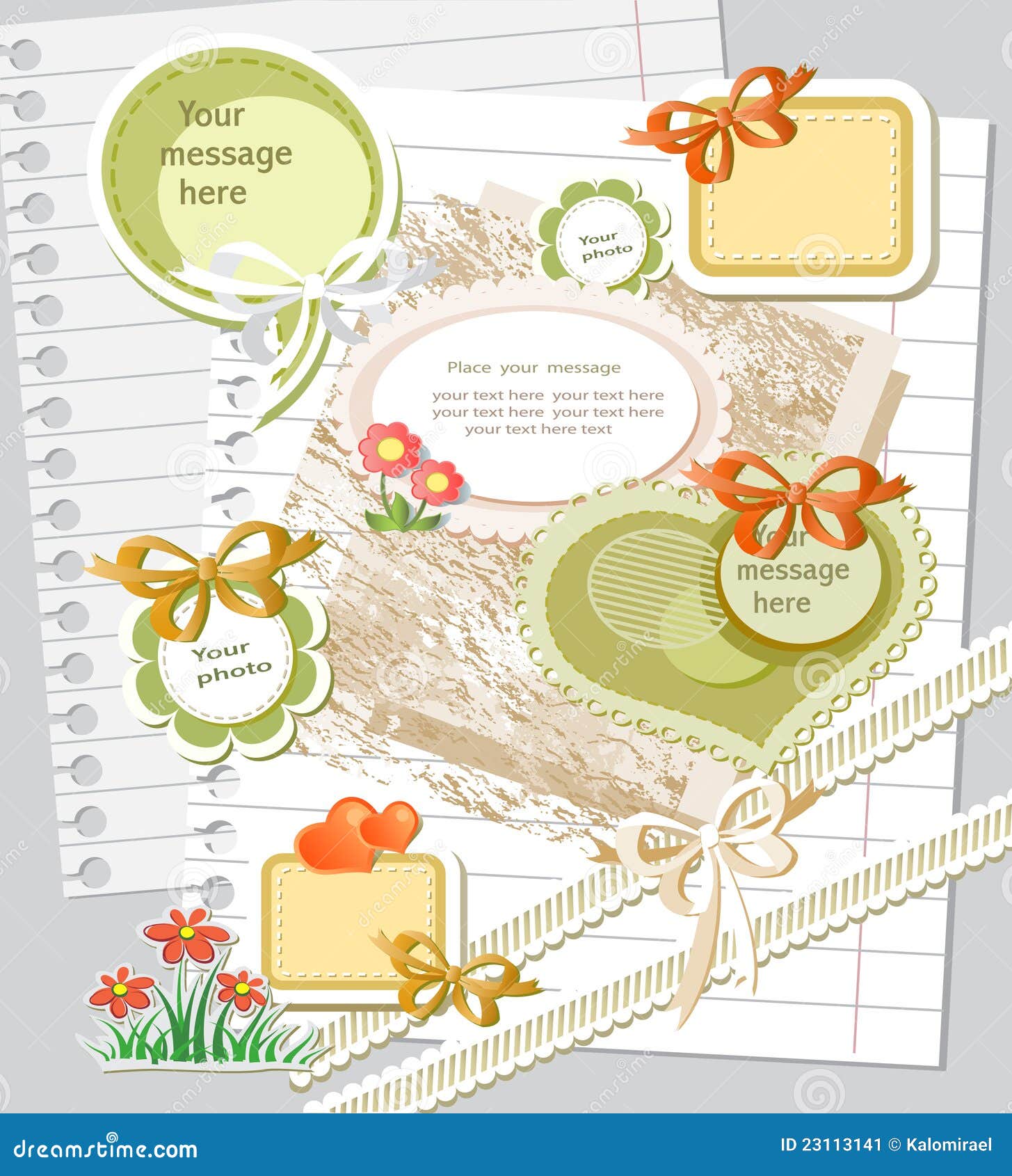 Scrapbook elements stock vector. Illustration of congratulate - 23113141