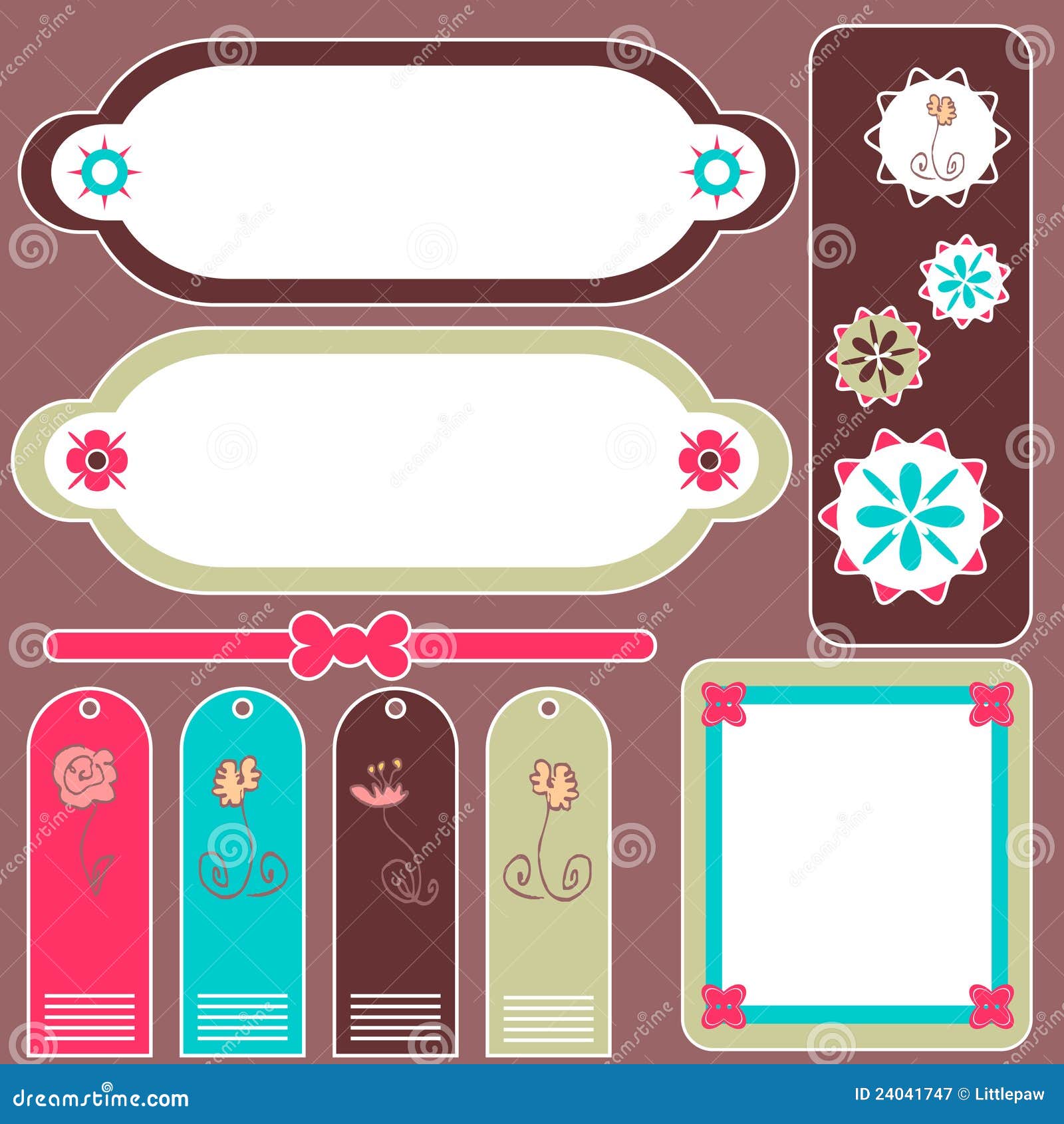 Scrapbook elements stock vector. Illustration of scribble - 24041747