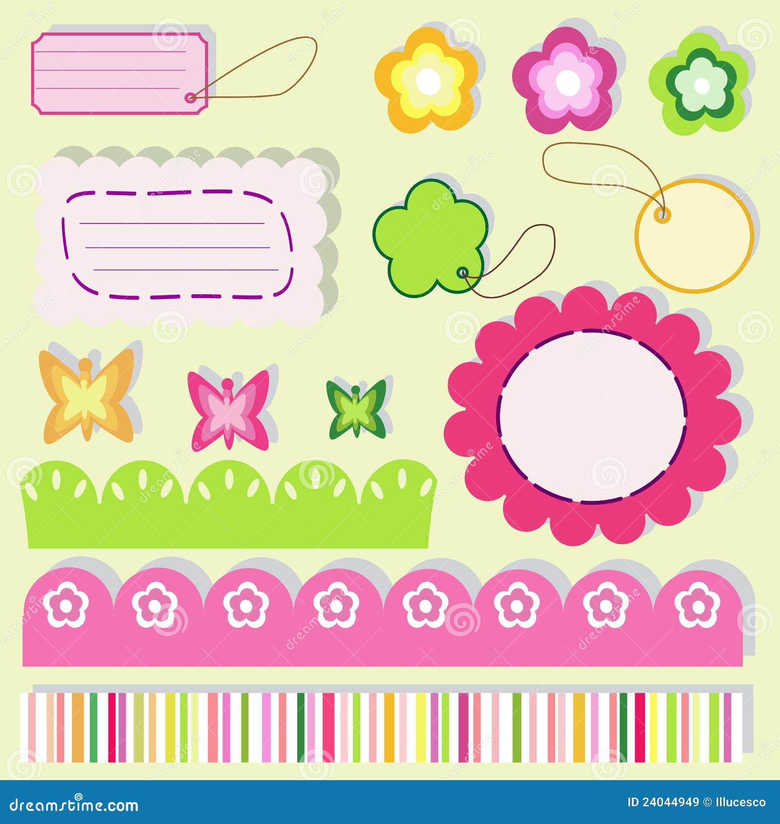 Scrapbook elements stock illustration. Illustration of violet - 24044949