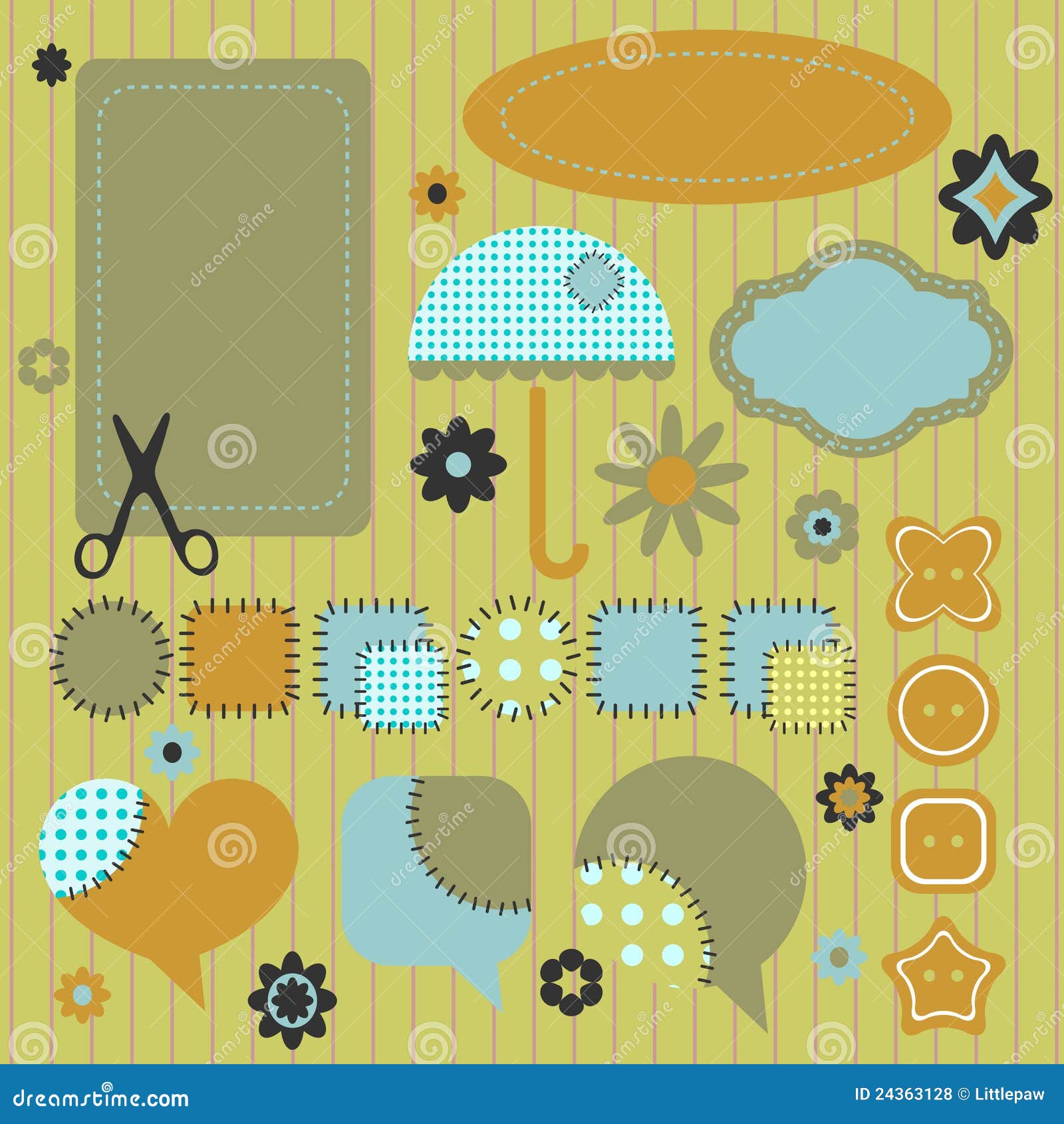 Scrapbook elements stock vector. Illustration of element - 24363128