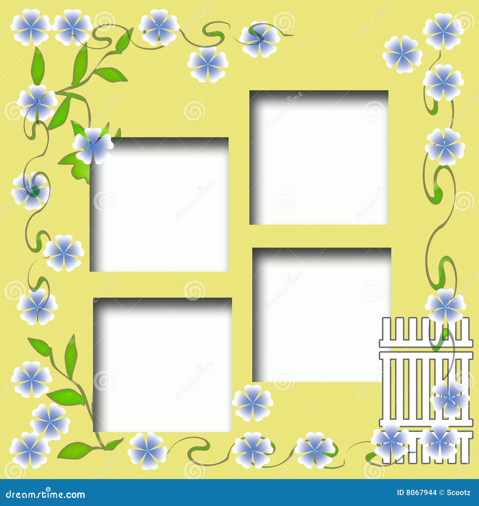 Scrapbook frame stock illustration. Illustration of cutout - 8067944