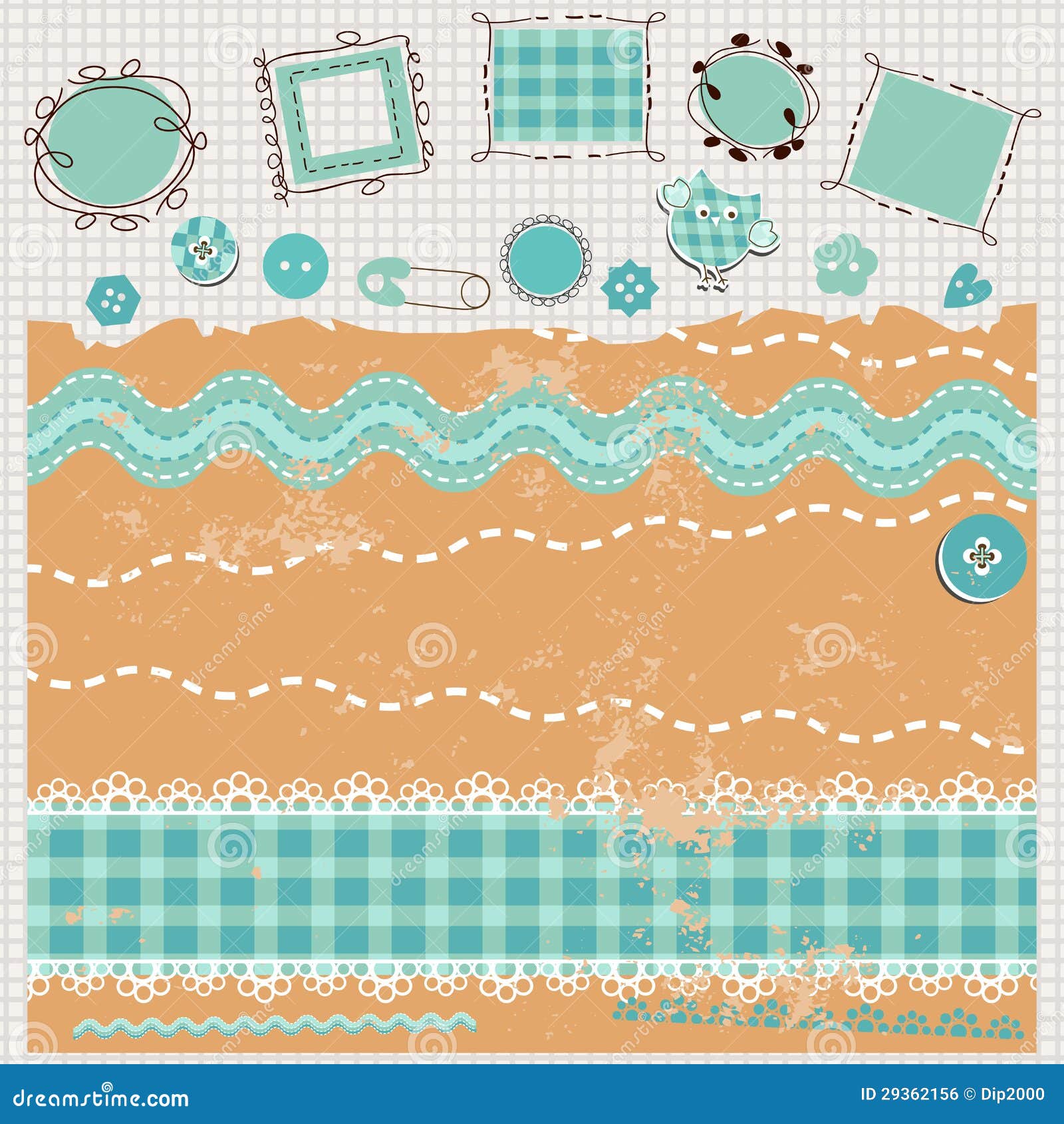 Scrapbook kit stock vector. Illustration of element, baby - 29362156