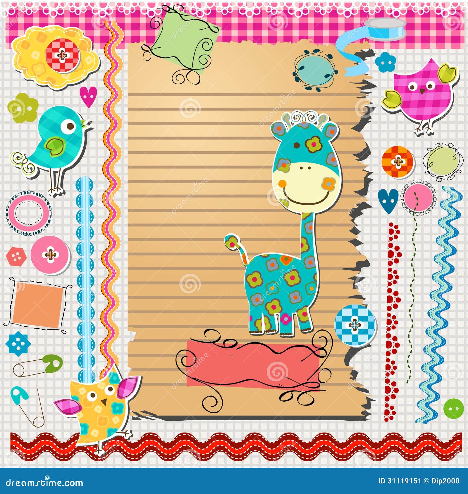 Scrapbook kit stock vector. Illustration of retro, paper - 31119151