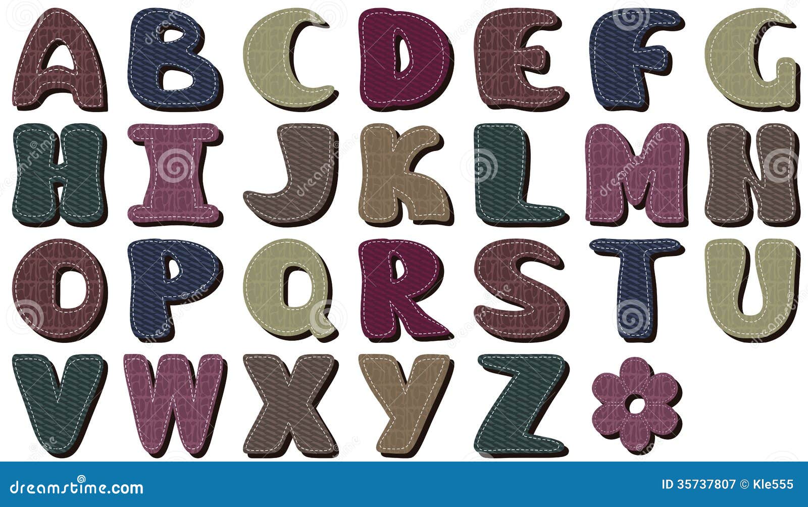 Scrapbook Lace Alphabet Letters Stock Illustration - Illustration of ...