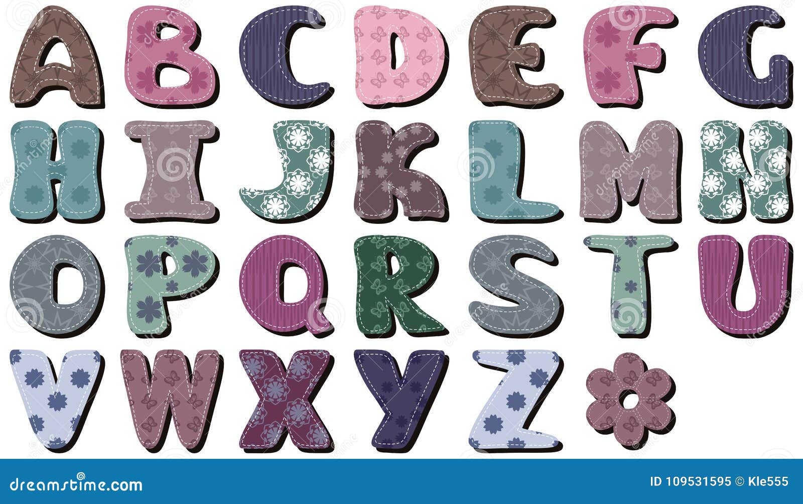 Scrapbook Letters on White Background Illustration Stock Illustration ...