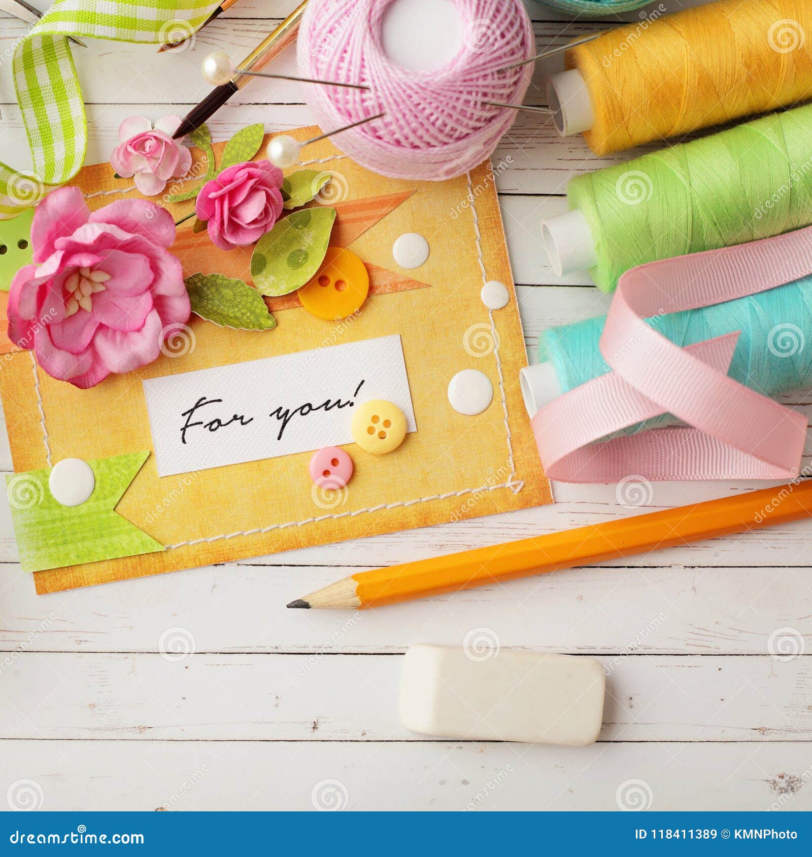 Scrapbook materials stock image. Image of card, elements - 118411389