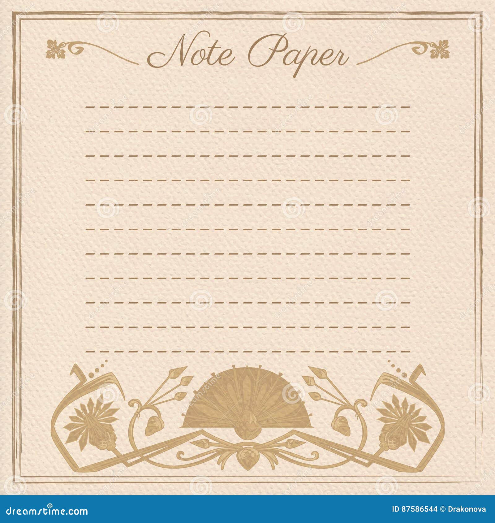 Scrapbook note paper stock vector. Illustration of boho - 87586544