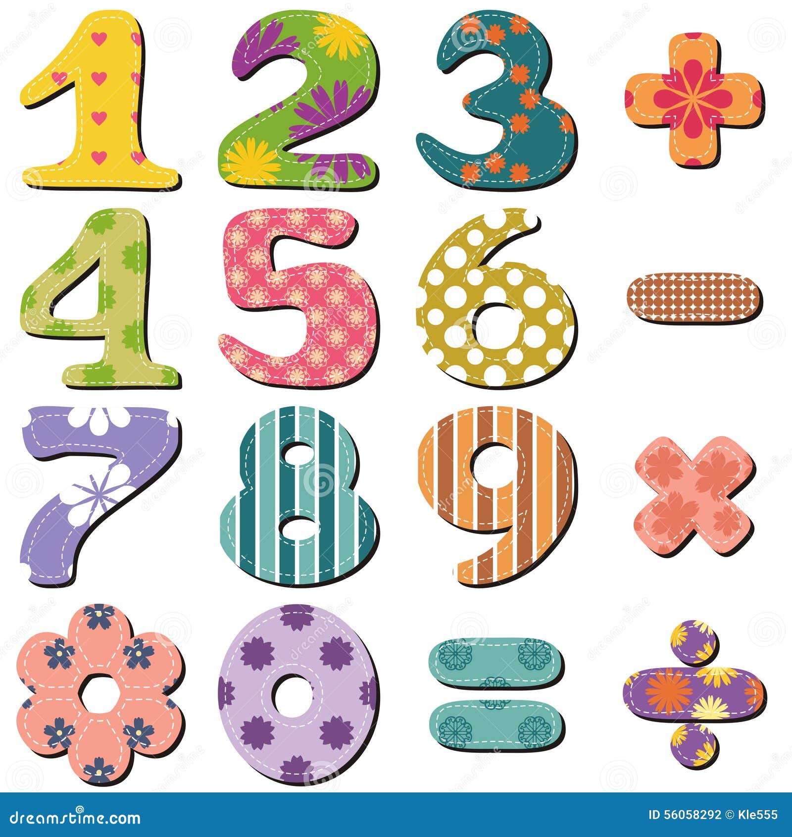 Scrapbook Numbers And Signs Stock Photography | CartoonDealer.com #55985462