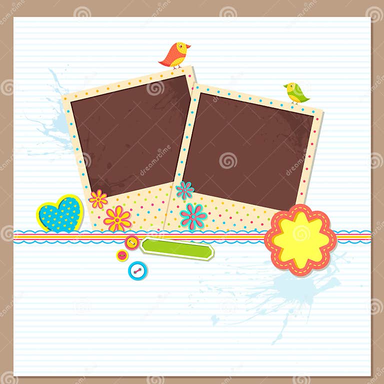 Scrapbook Photo Frame stock vector. Illustration of border - 24848375