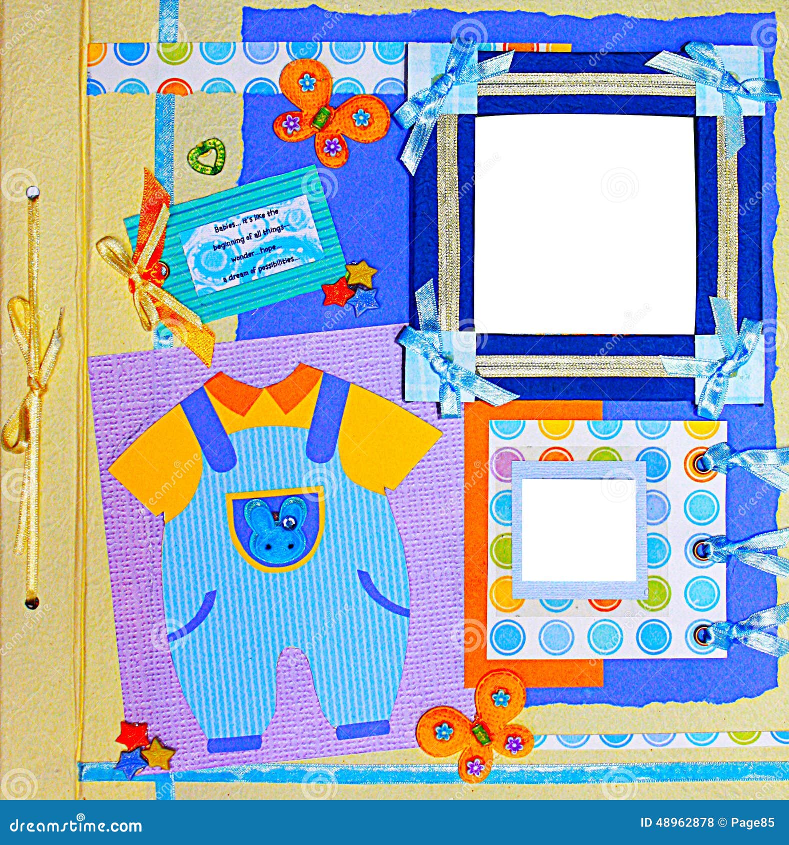 Scrapbook photo frame stock illustration. Illustration of lace - 48962878