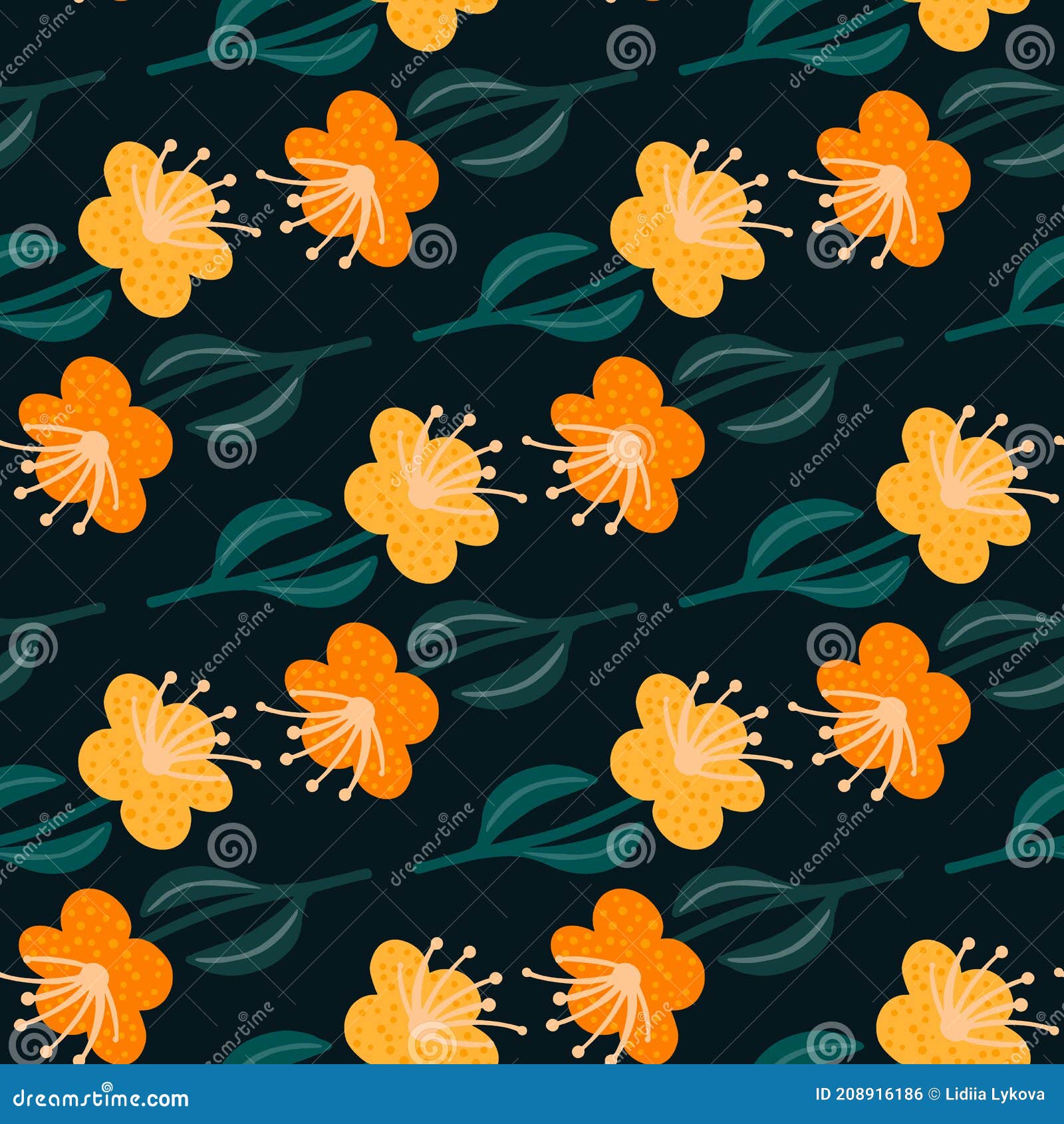 Seamless Flowe Background Pattern, Stock Photo | CartoonDealer.com ...