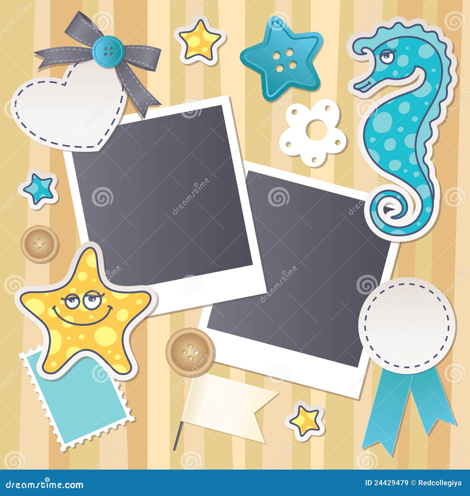 Scrapbook set stock vector. Illustration of design, post - 24429479