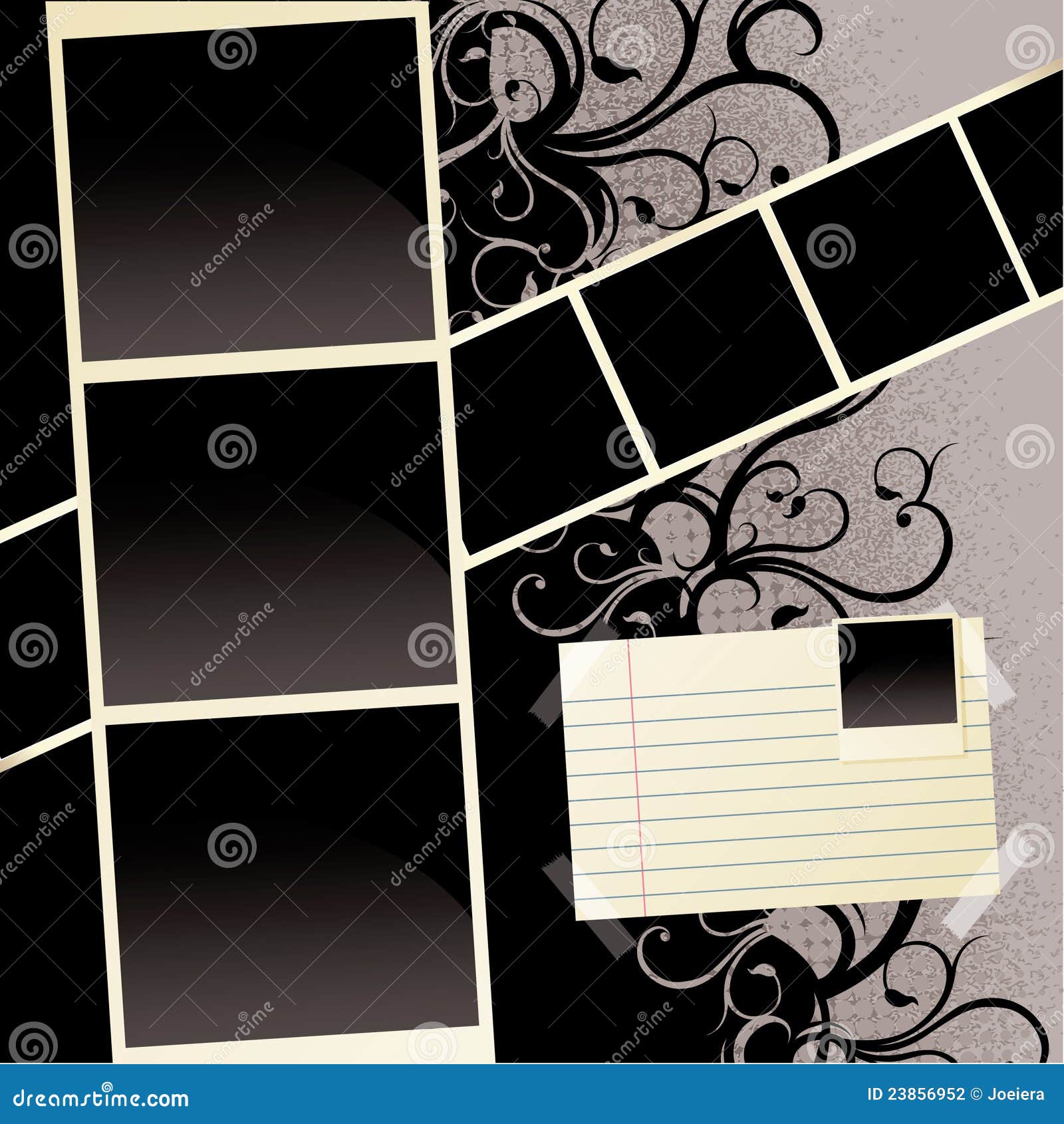 Scrapbook Template stock vector. Illustration of note - 23856952