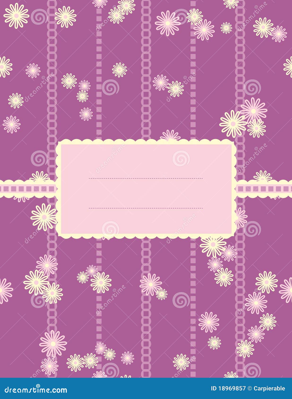 Scrapbook Violeta Com Flores Ilustração do Vetor - Ilustração de ...