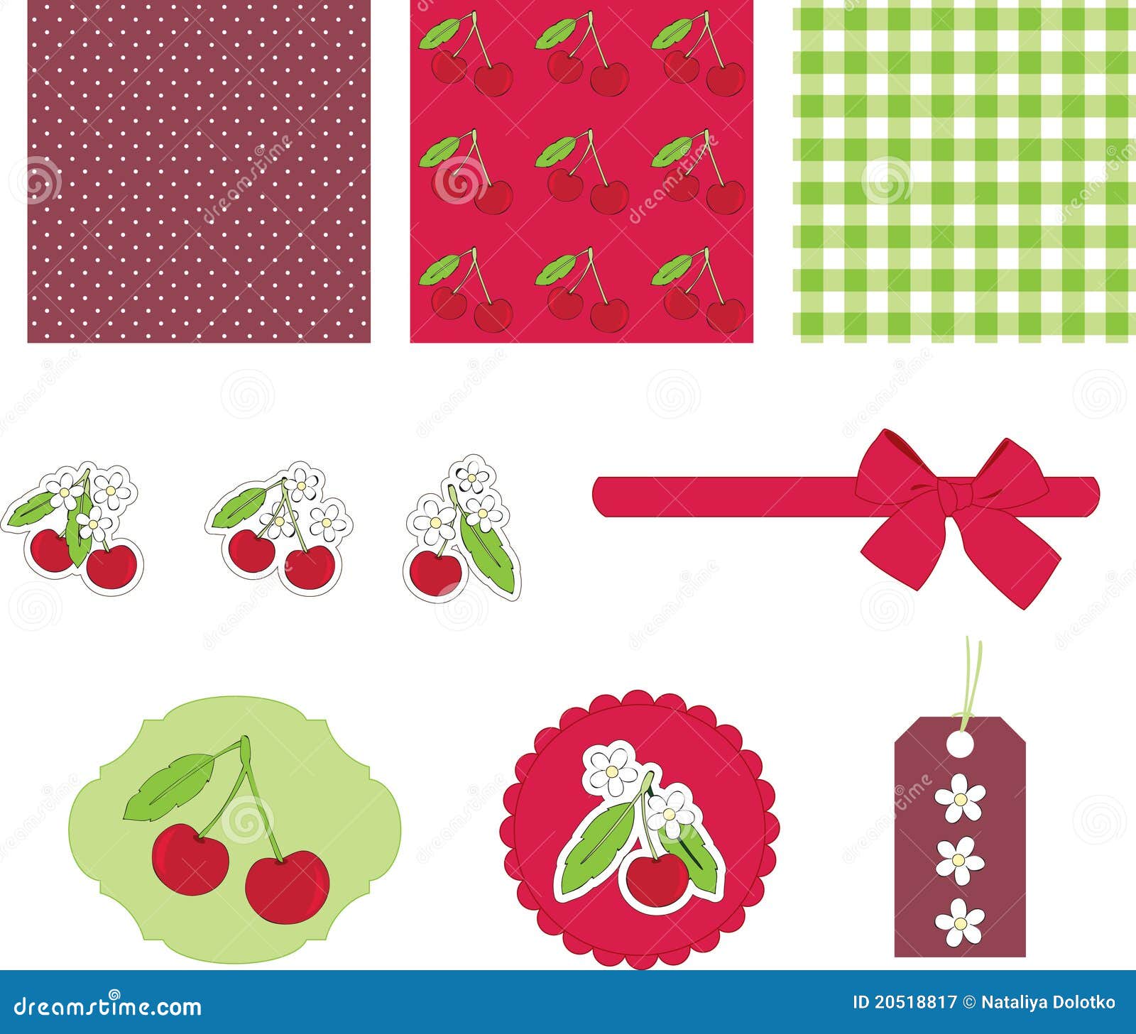 Scrapbooking. Cherry stock vector. Illustration of beautiful - 20518817