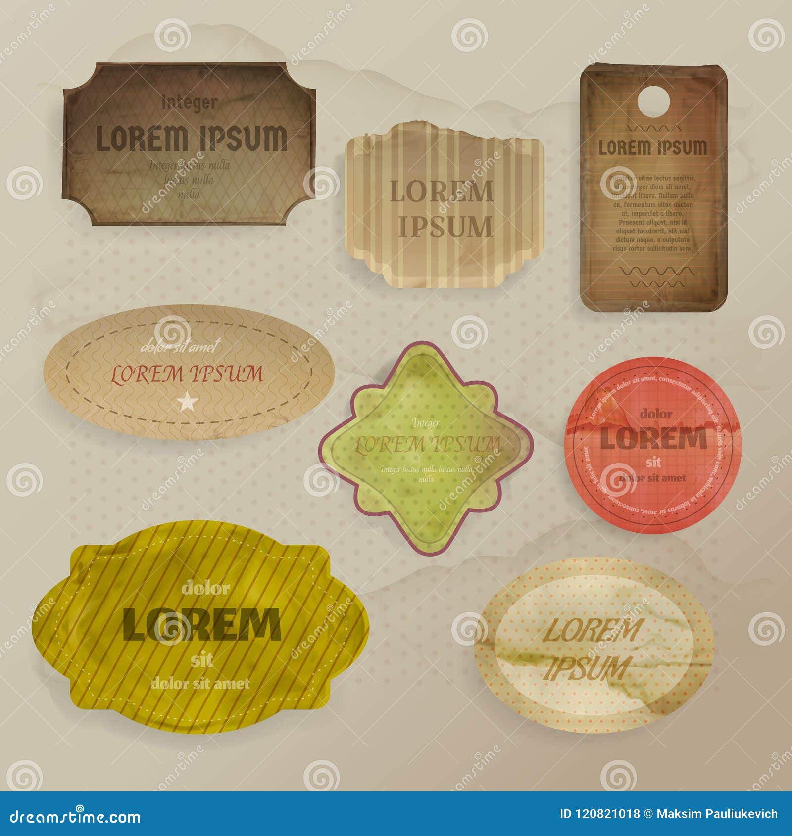 Scrapbooking Set Of Old Paper Objects Cartoon Vector | CartoonDealer ...