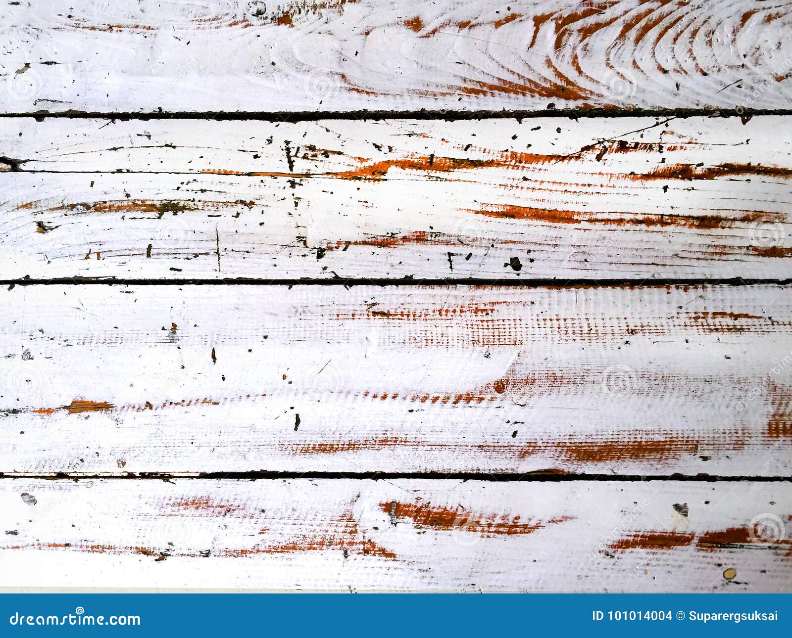 Scraped White Paint on Wooden Planks Stock Photo - Image of background ...