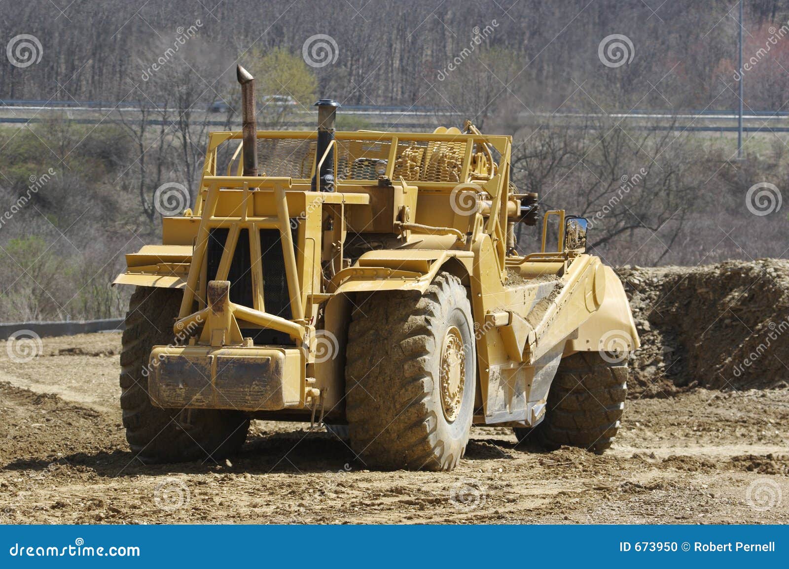 Scraper stock photo. Image of equipment, front, hauler - 673950