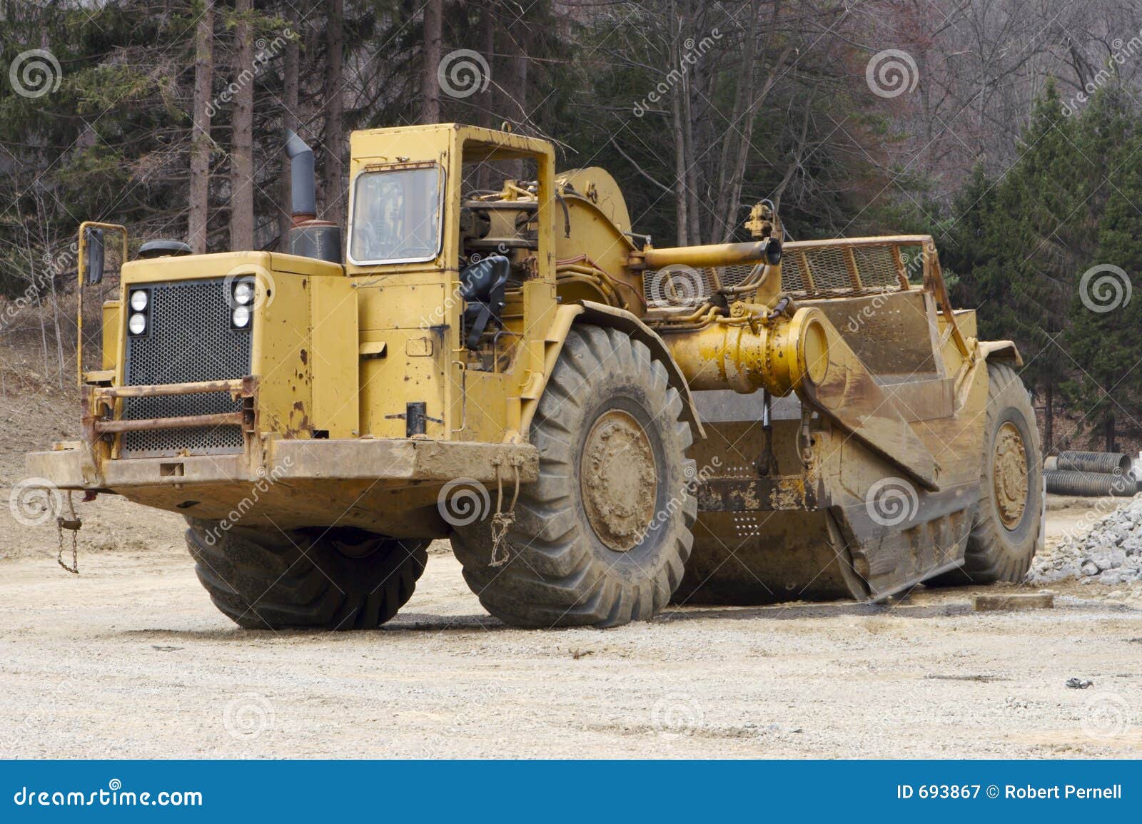 Scraper stock image. Image of hydraulic, equipment, bucket - 693867