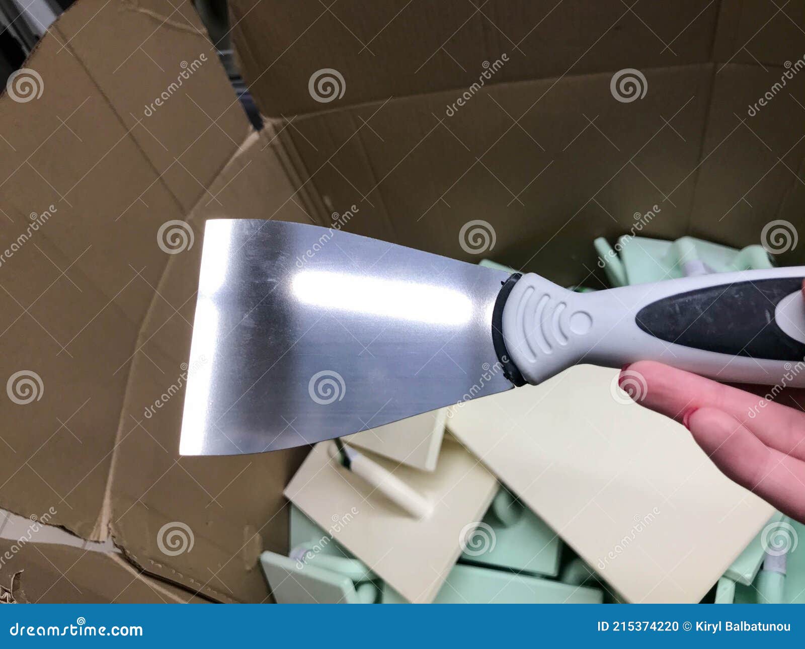 Scraper for Applying Mastic, Plaster. Painting Works. DIY Home Repair ...