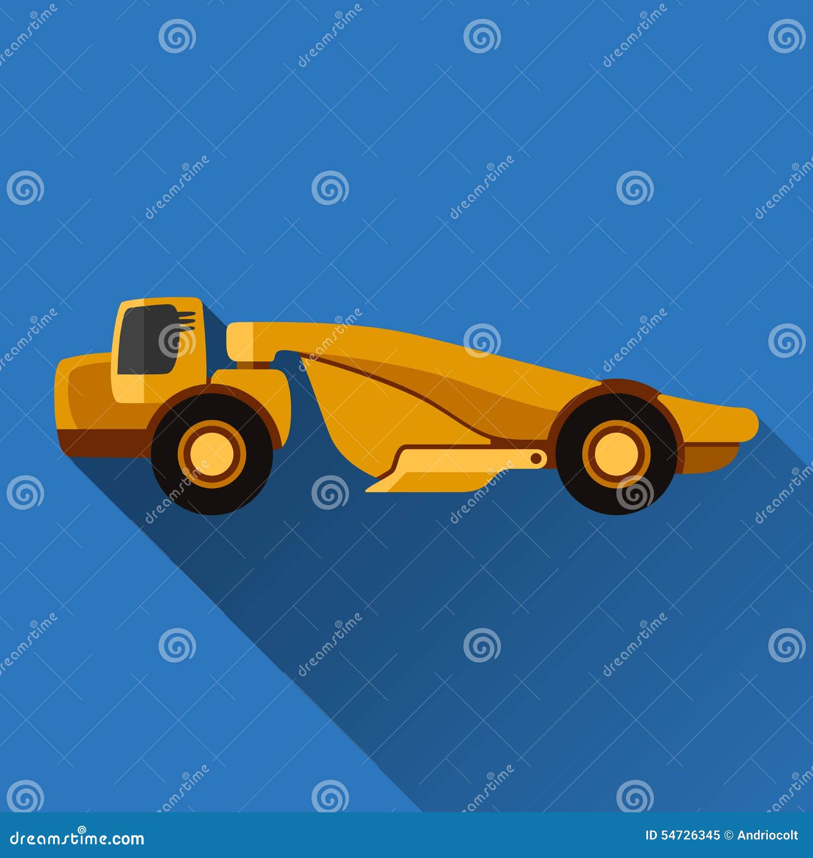 Scraper flat icon stock vector. Illustration of cartoon - 54726345