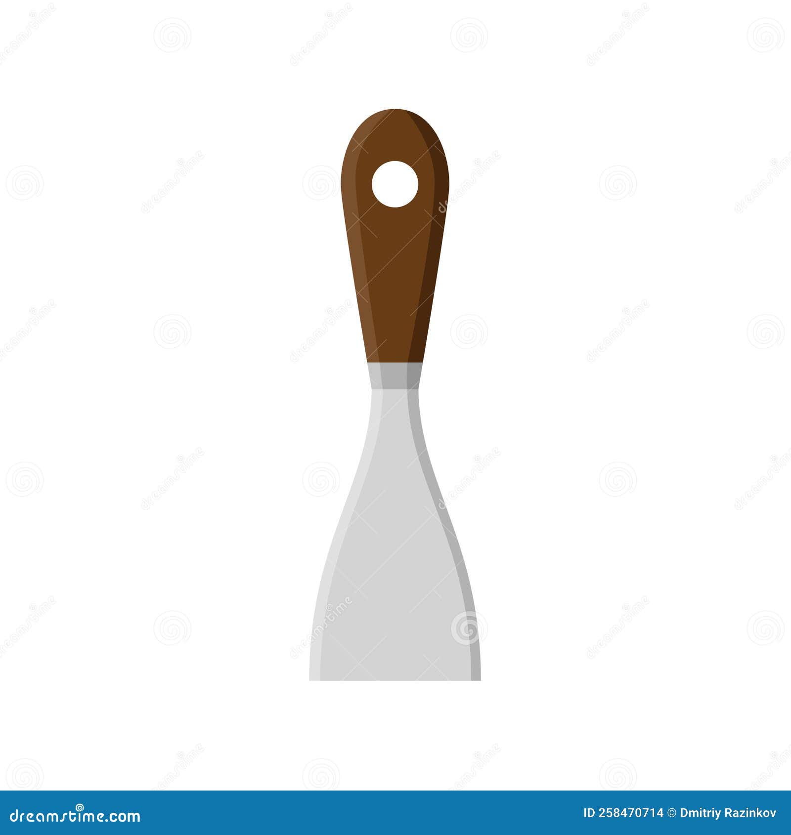 Scraper Icon in Line Art Style. Spatula Vector Illustration. Stock ...