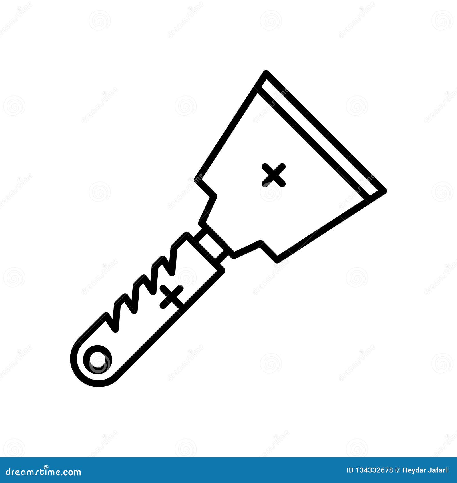 Scraper Icon Vector Sign and Symbol Isolated on White Background ...