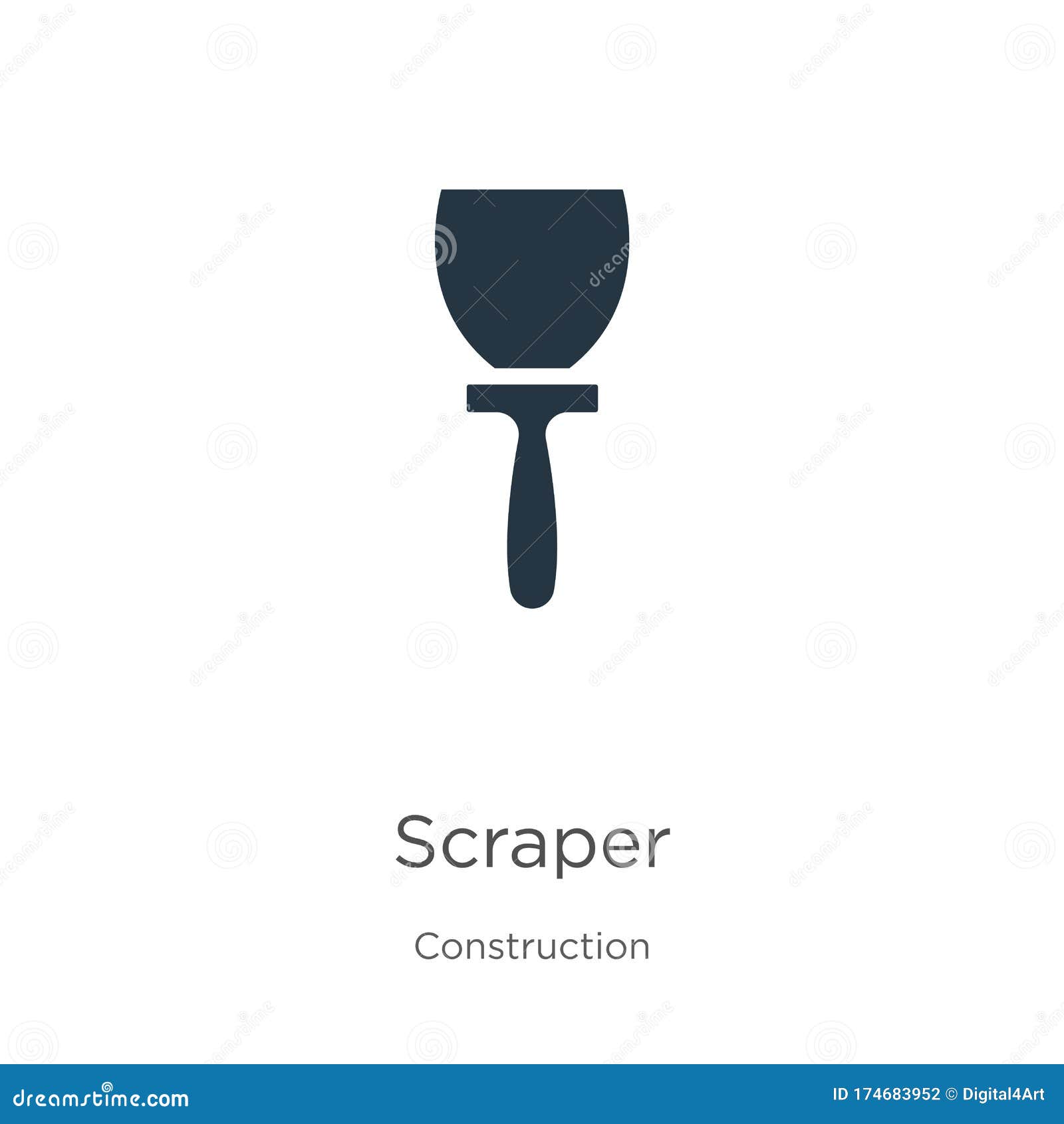 Scraper Icon Vector. Trendy Flat Scraper Icon from Construction ...