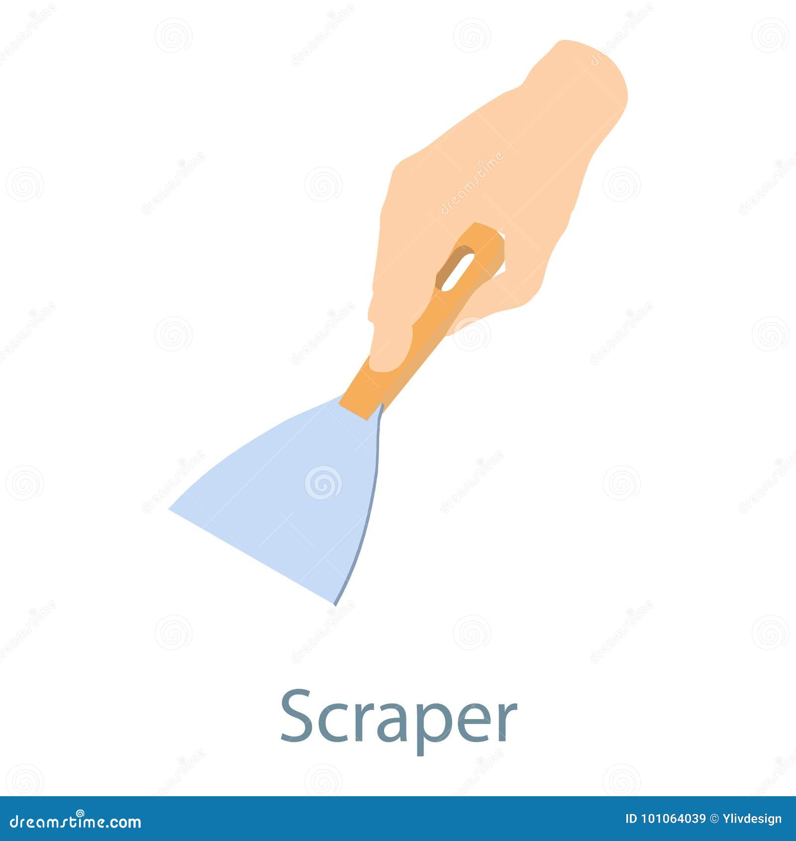 Scraper Tool Icon, Isometric 3d Style Stock Vector - Illustration of ...