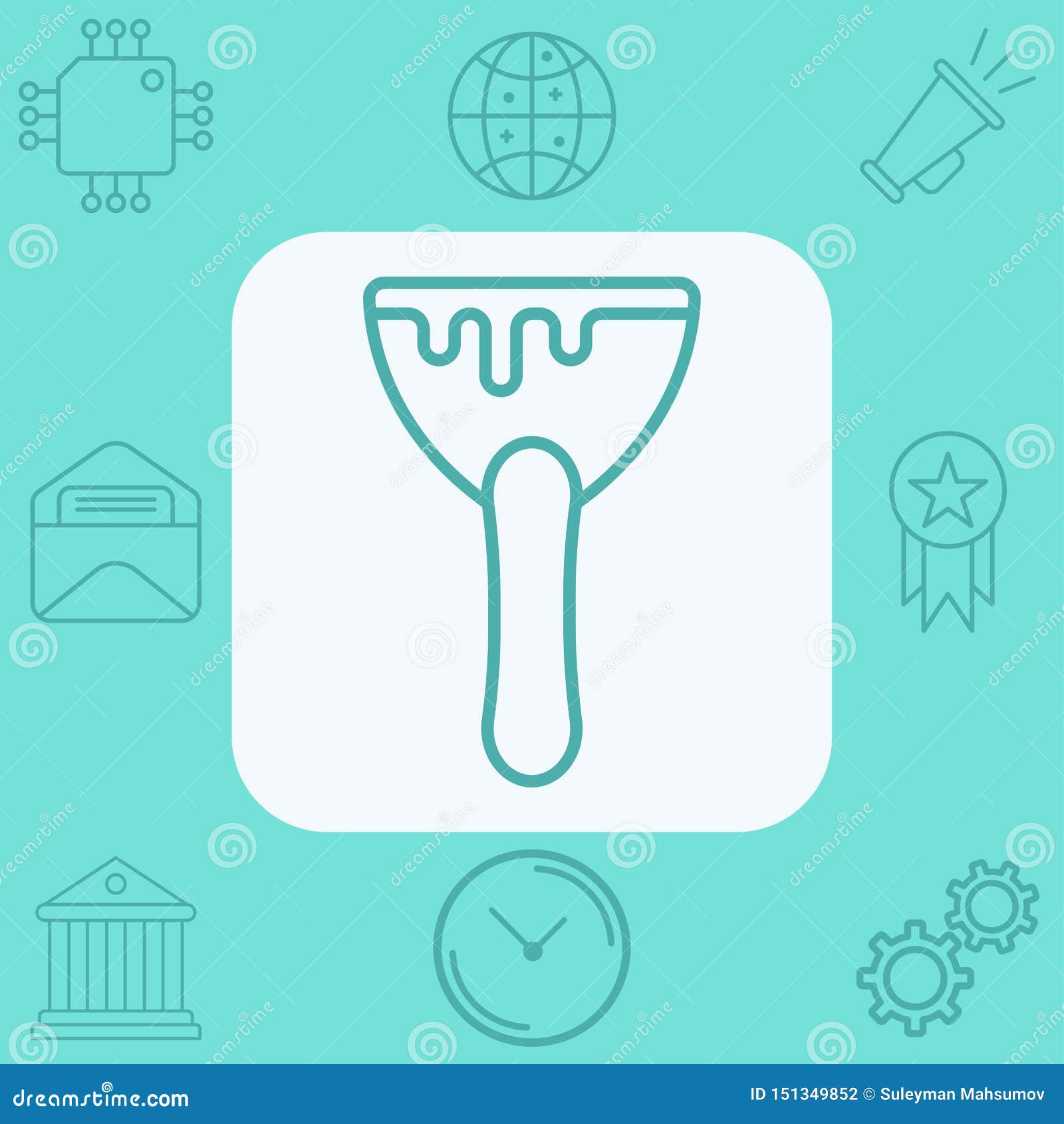 Scraper Vector Icon Sign Symbol Stock Illustration - Illustration of ...