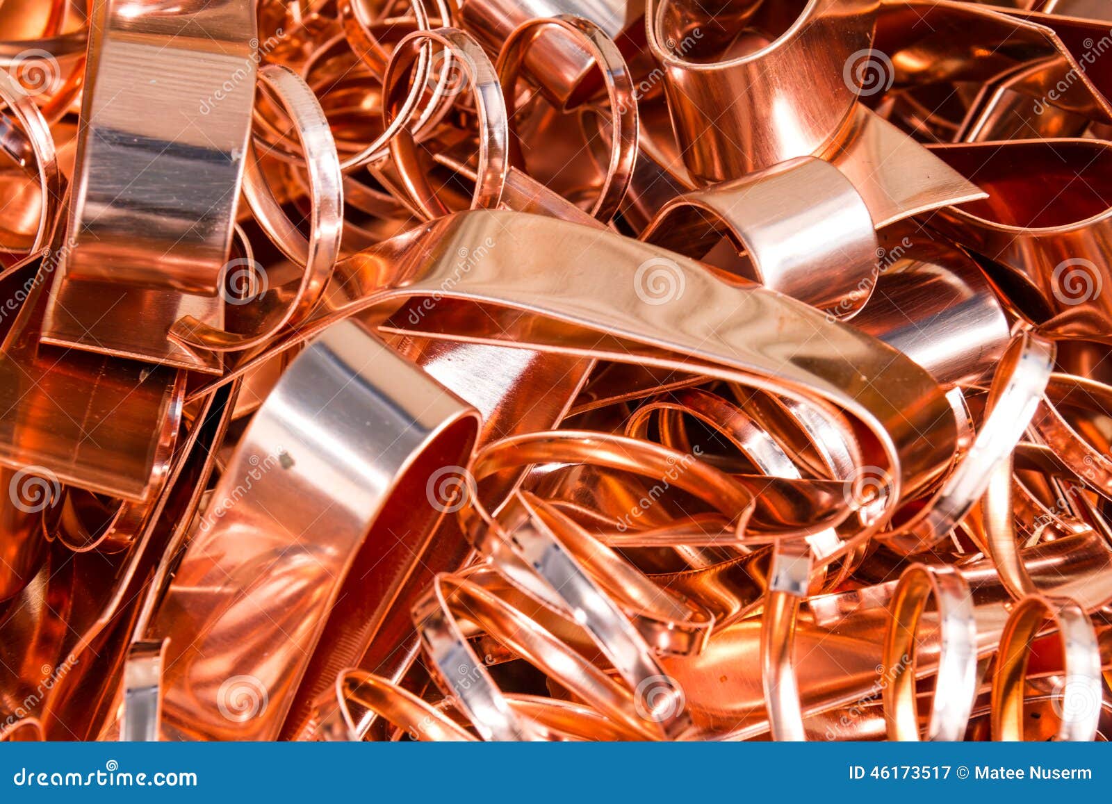 Scrapheap Of Copper Foil (sheet) Royalty-Free Stock Photo ...