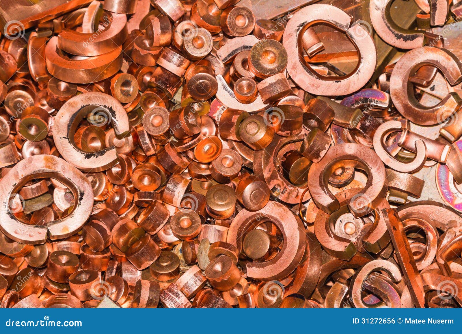 Scrapheap Of Copper Foil (sheet) Royalty-Free Stock Photo ...