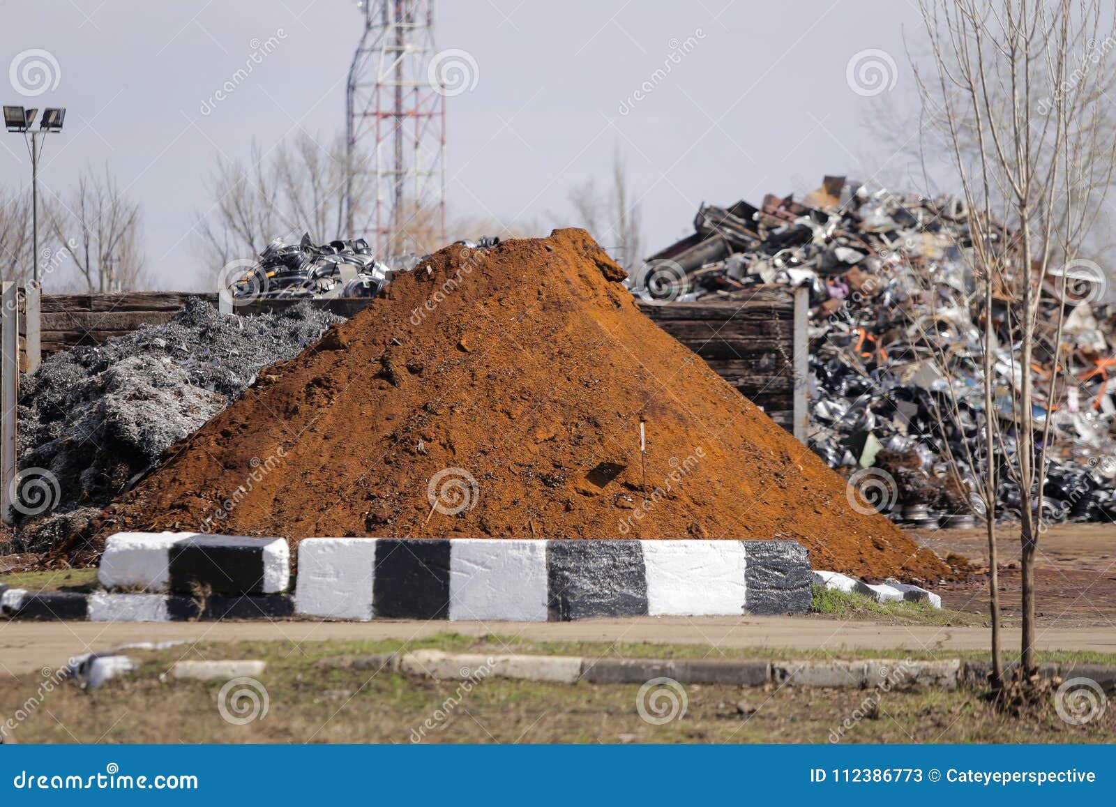 Scrapheap junkyard stock image. Image of equipment, costs - 112386773