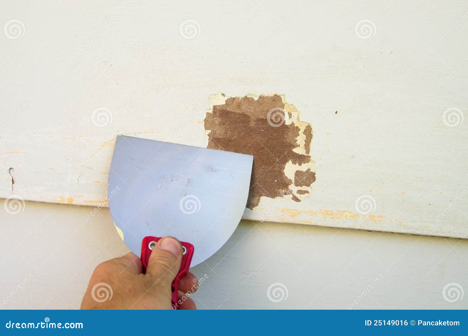 Scraping Old Paint stock photo. Image of paint, space - 25149016