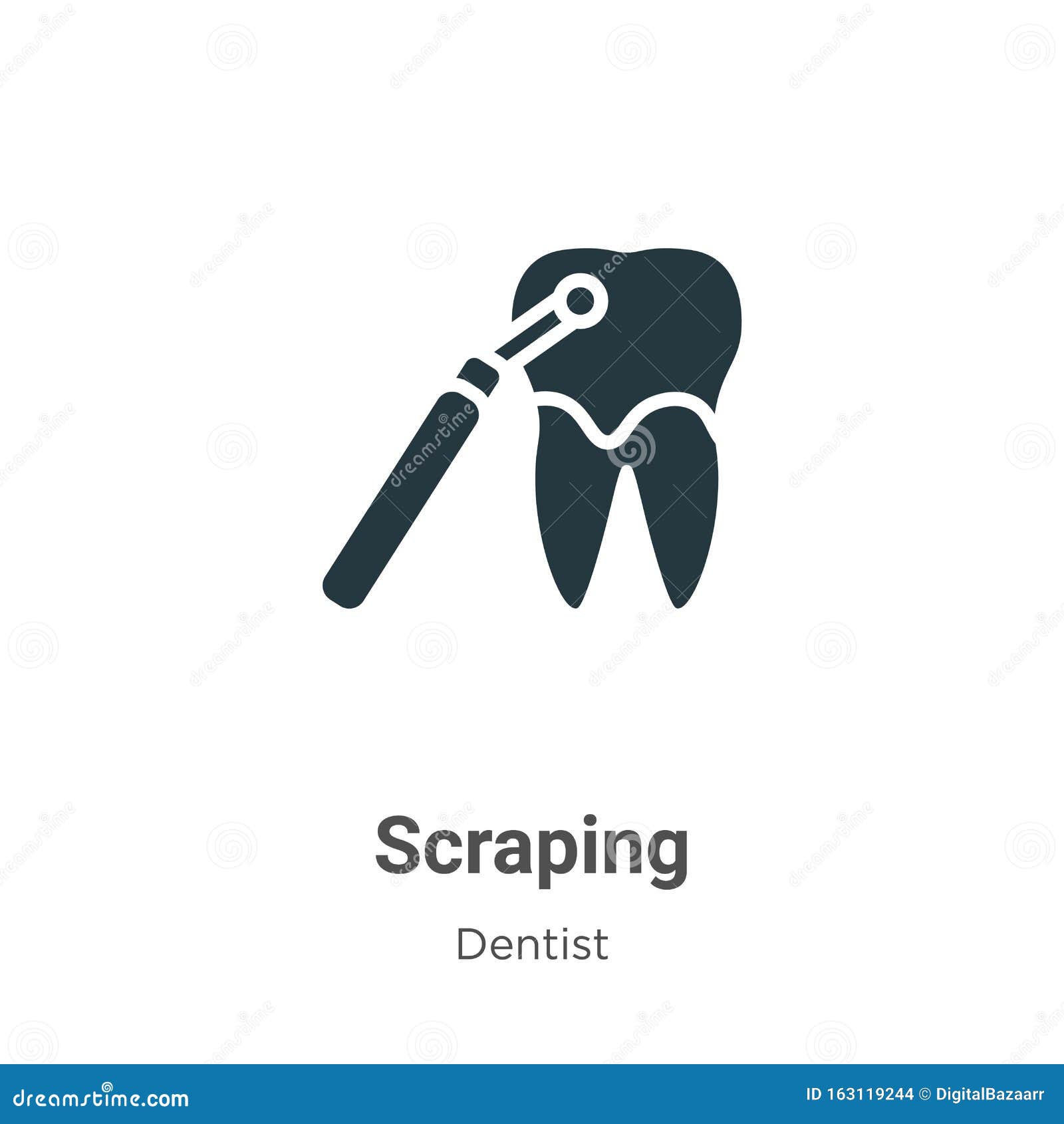 Scraping Vector Icon on White Background. Flat Vector Scraping Icon ...