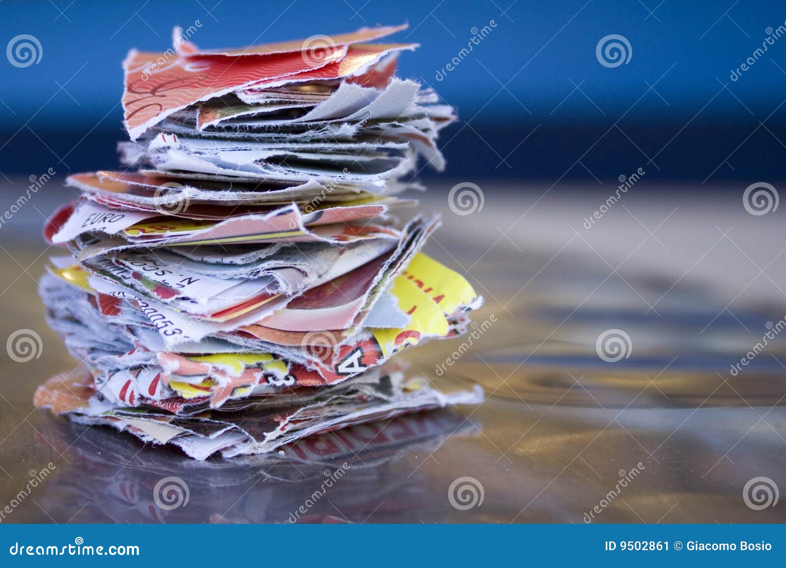 Scraps stock image. Image of damaged, card, document, paper - 9502861