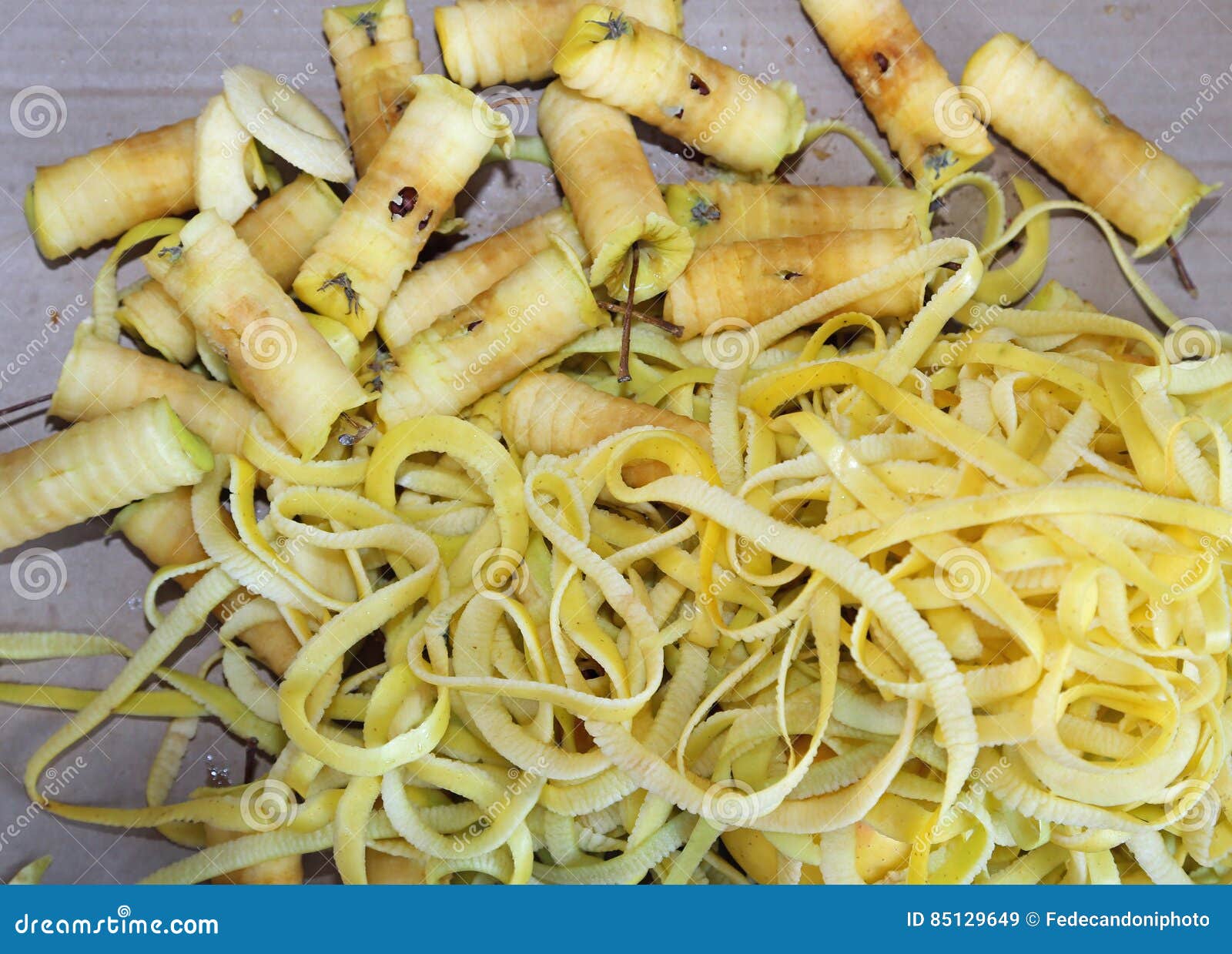 Scraps of Apple Peels and the Cores for Composting Stock Image - Image ...