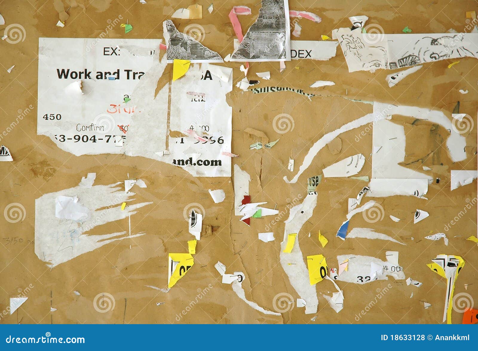 Scraps paper stock photo. Image of abstract, post, objects - 18633128