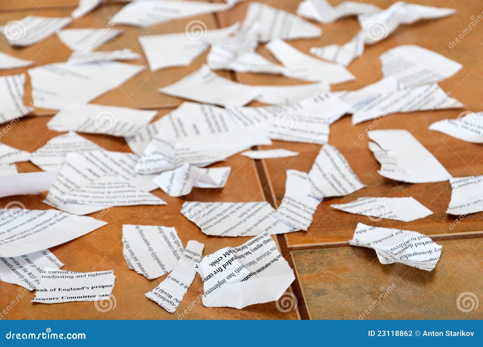 Scraps of papers stock photo. Image of office, print - 23118862