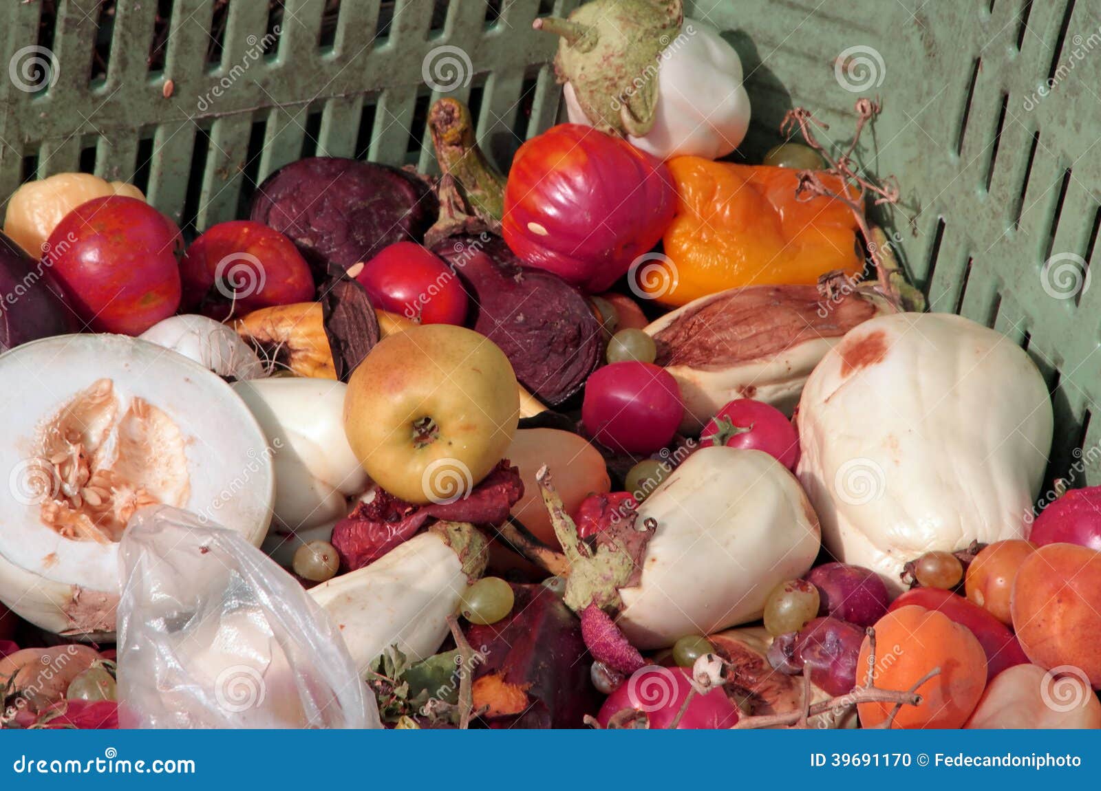 Scraps of Rotten Fruit and Vegetables Stock Photo - Image of apple ...