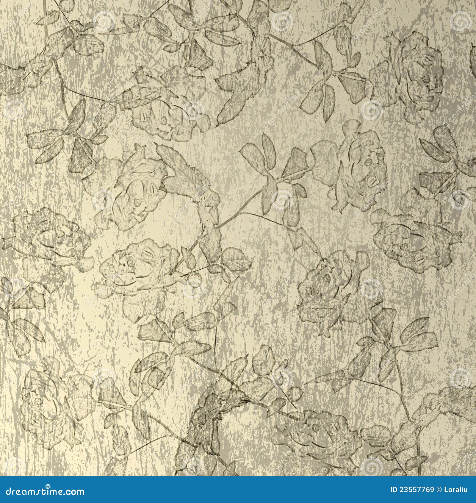 Scratch Abstract Background with Floral Stock Illustration ...