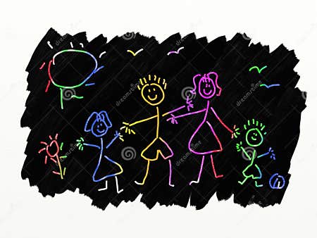 Scratch Art - Family stock illustration. Illustration of sister - 946854
