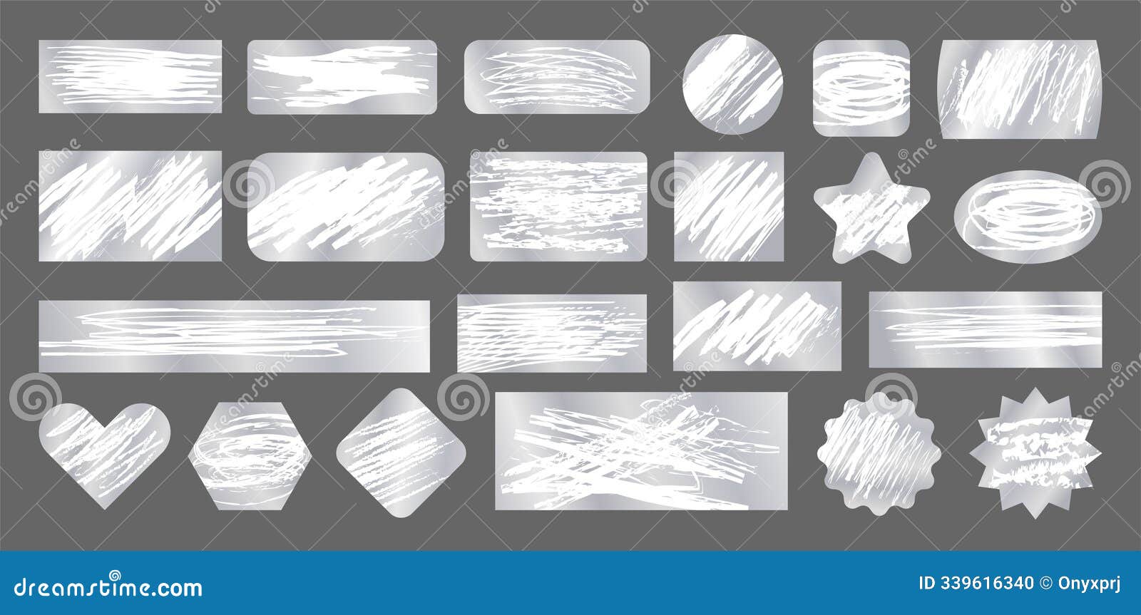 Scratch Card. Template of Different Texturized Shapes of Scratch Cards ...