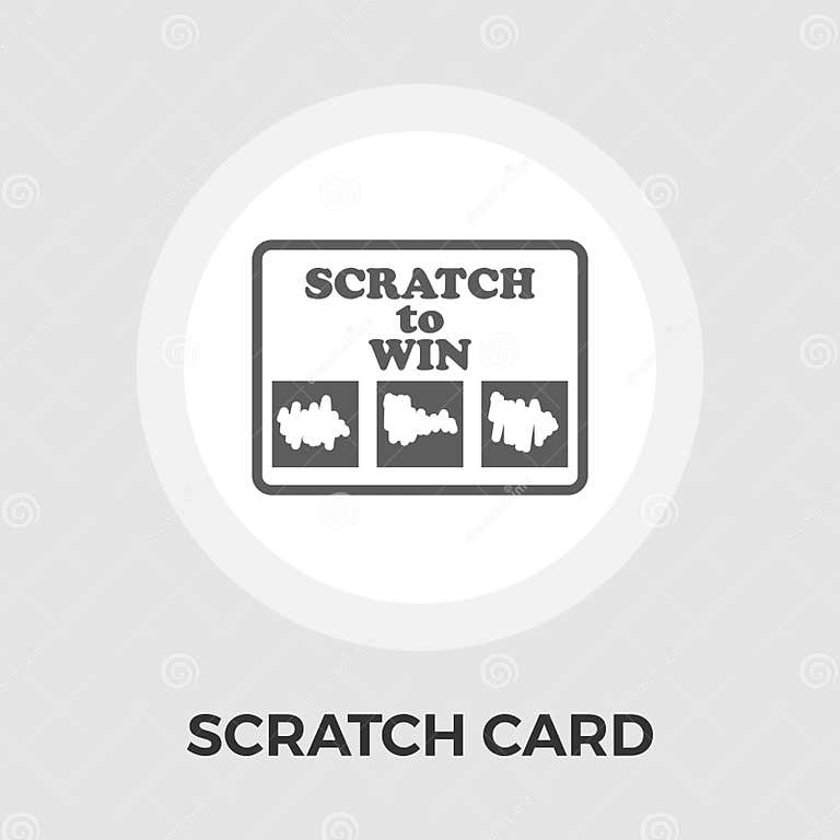 Scratch Card Vector Flat Icon Stock Vector - Illustration of spend ...