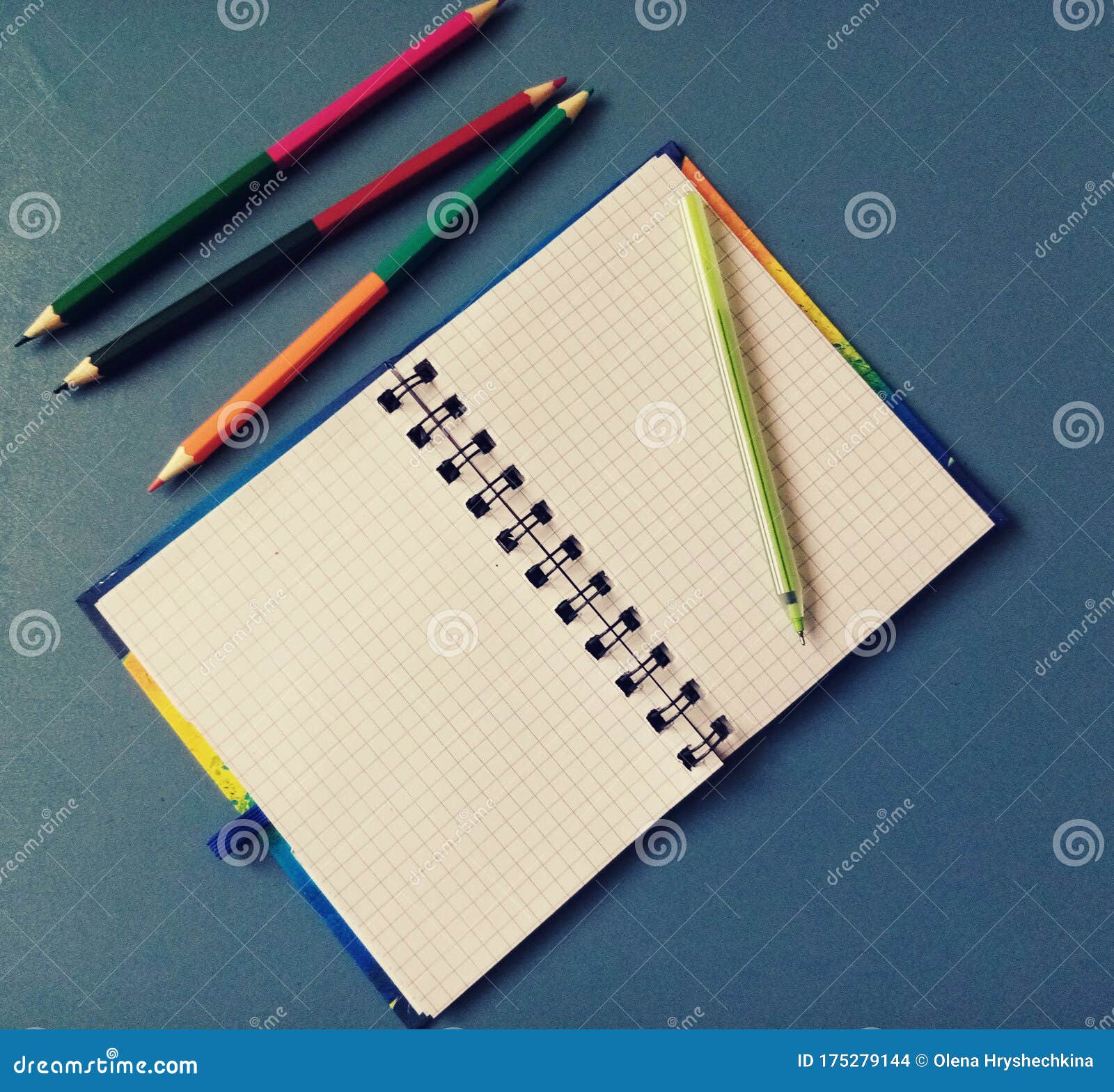 From scratch stock photo. Image of notebook, pencils - 175279144