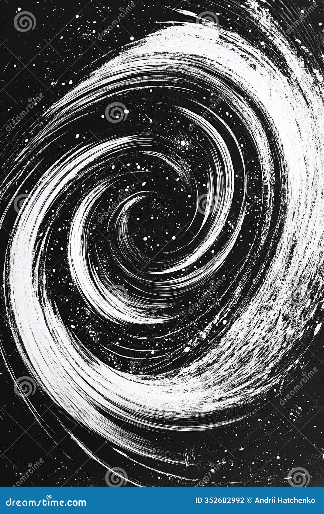 Scratch Engraving of a Swirling Galaxy Intricate Star Patterns and Bold ...