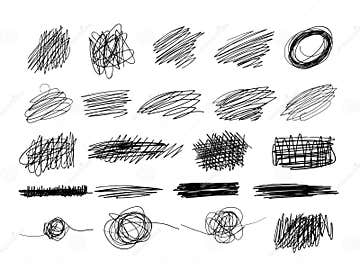 Scratch Lines Texture, Pencil or Pen Handwriting, Linear Sketch, Design ...